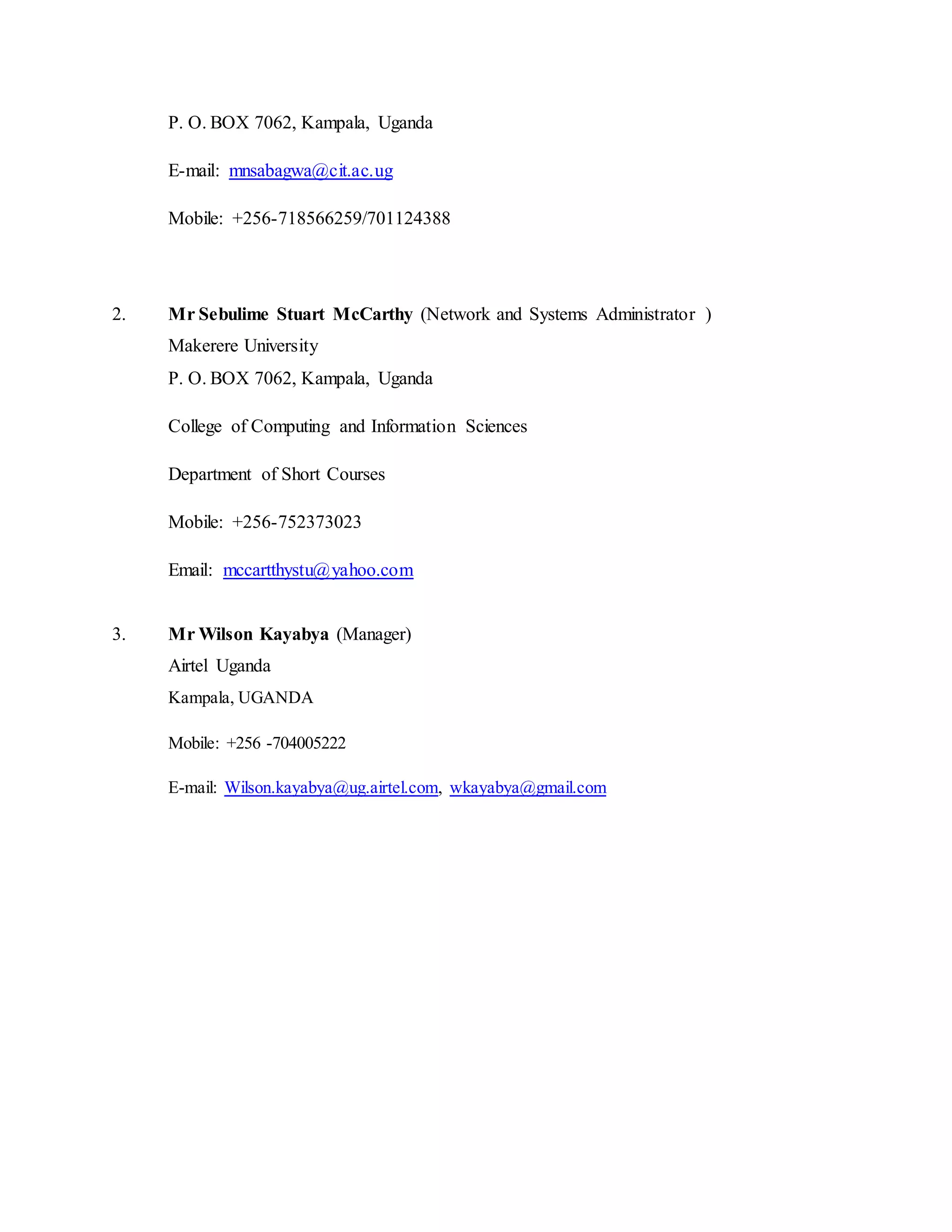 GIDUDU HENRY CV | PDF