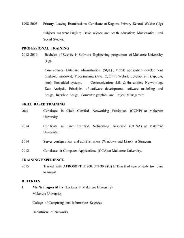 GIDUDU HENRY CV | PDF