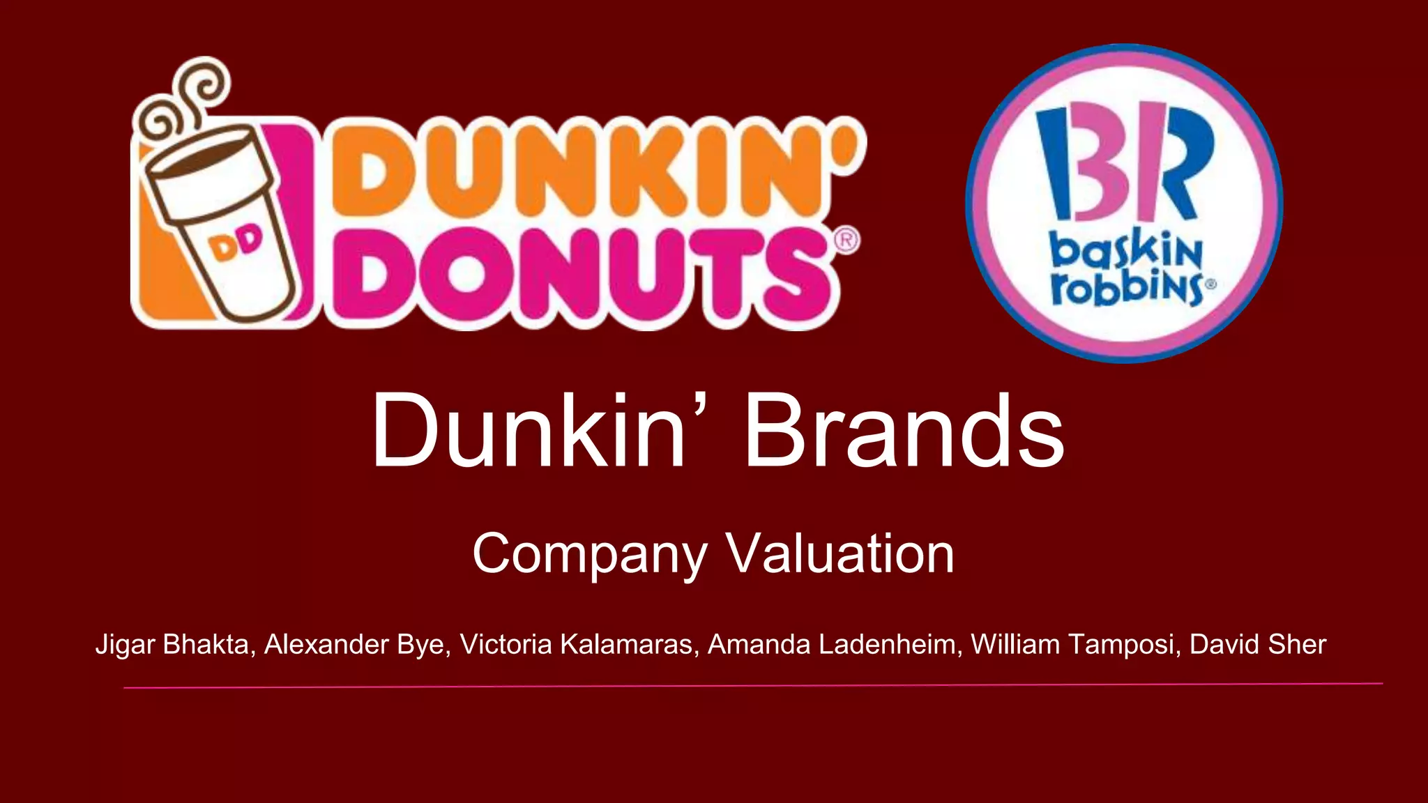 Group 15- Dunkin' Brands | PPTX