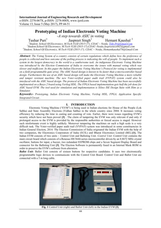 Prototyping of Indian Electronic Voting Machine | PDF