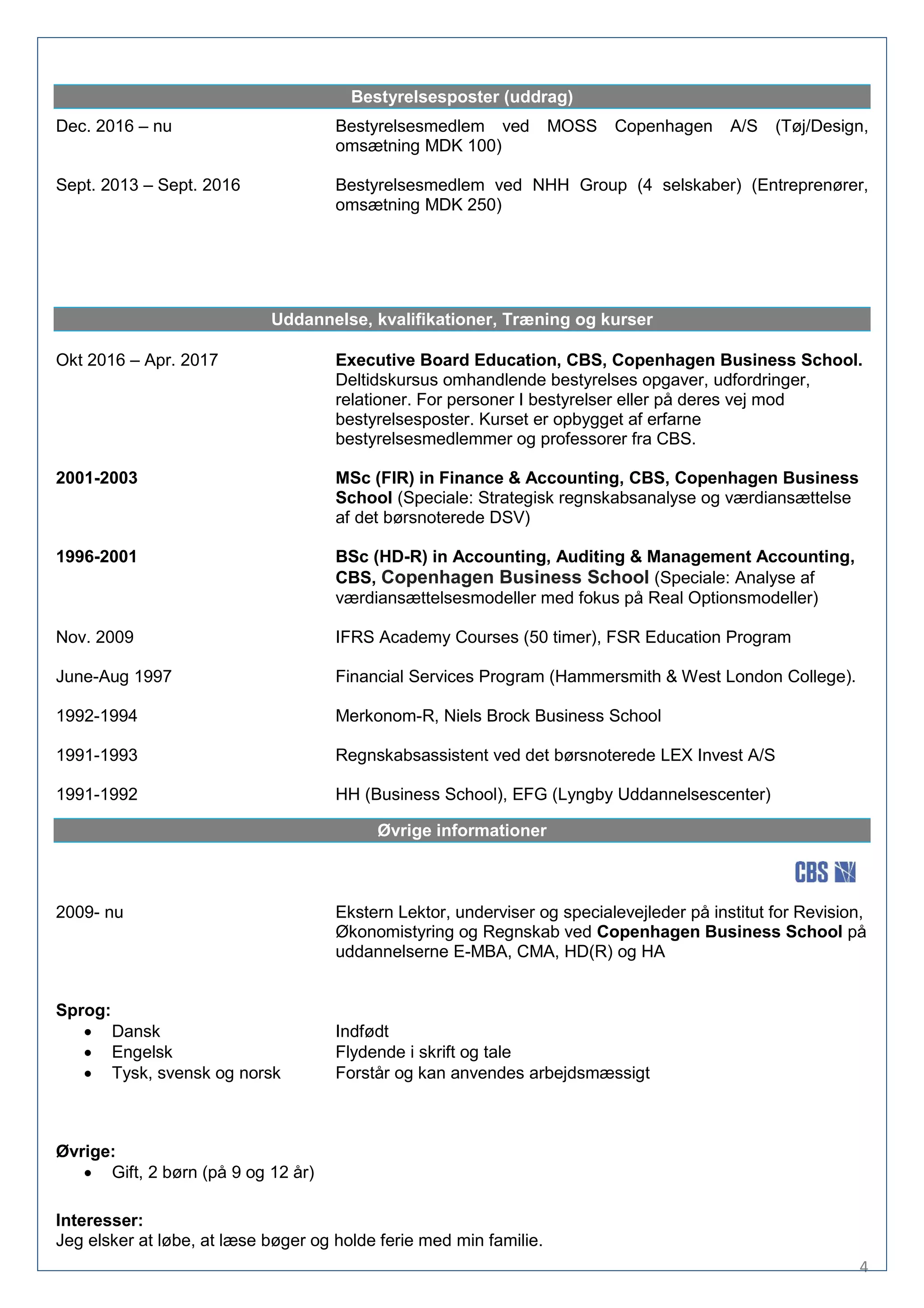 Thomas Selso CV 2017 Dansk | PDF