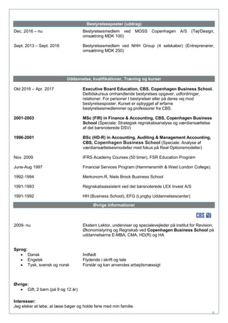 Thomas Selso CV 2017 Dansk | PDF