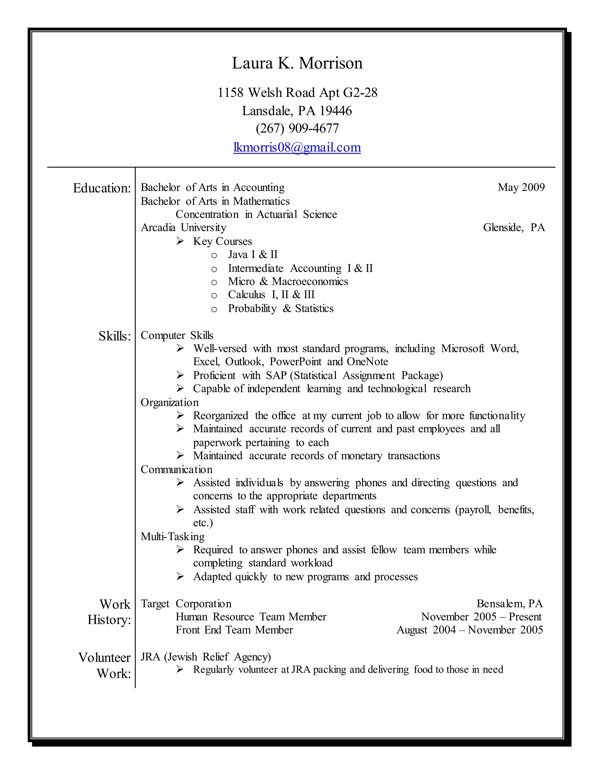 Resume Update | PDF