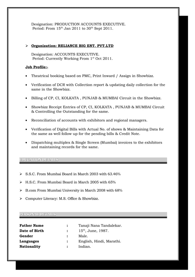 C.V. - Vijay T. Tandalekar.DOC