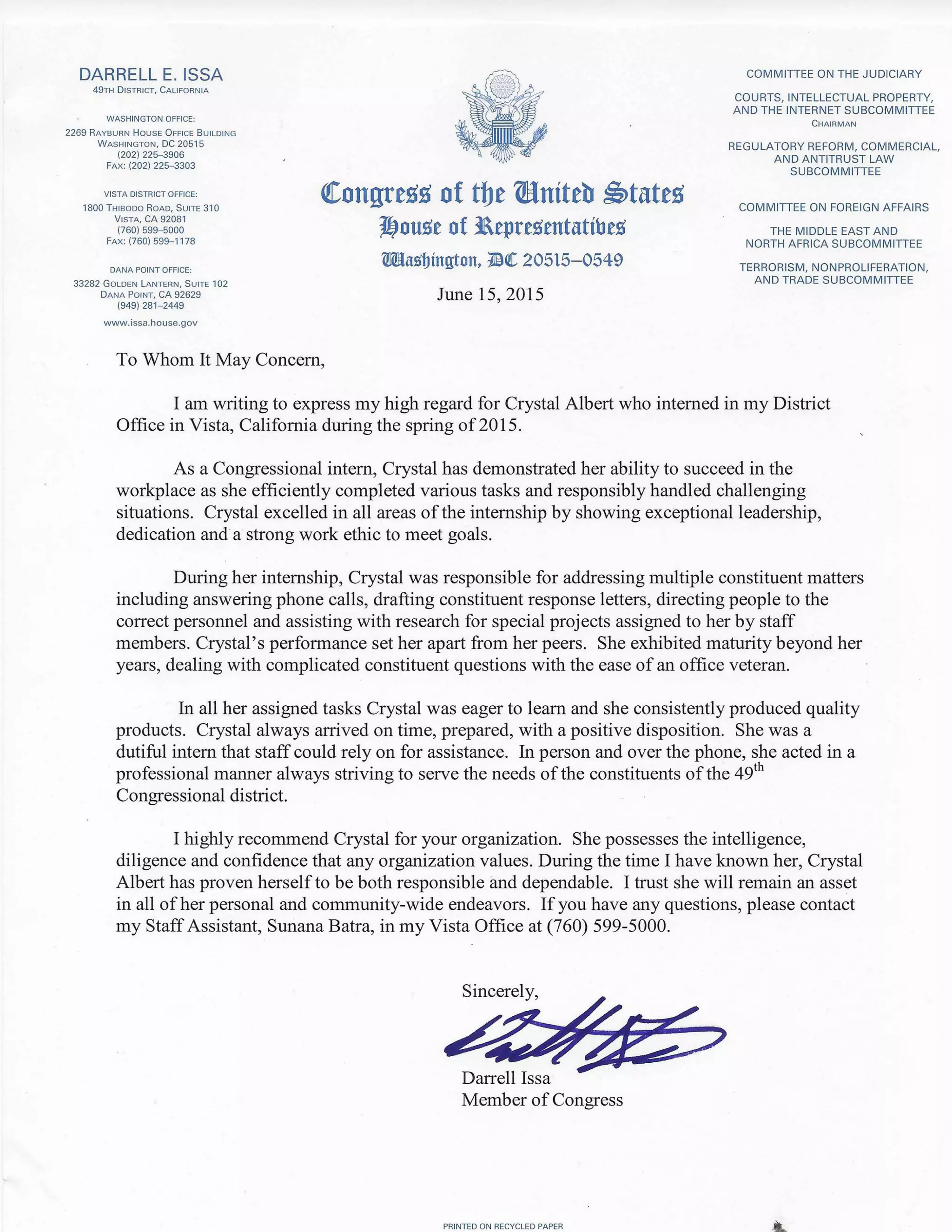 Issa-Letter of Rec | PDF