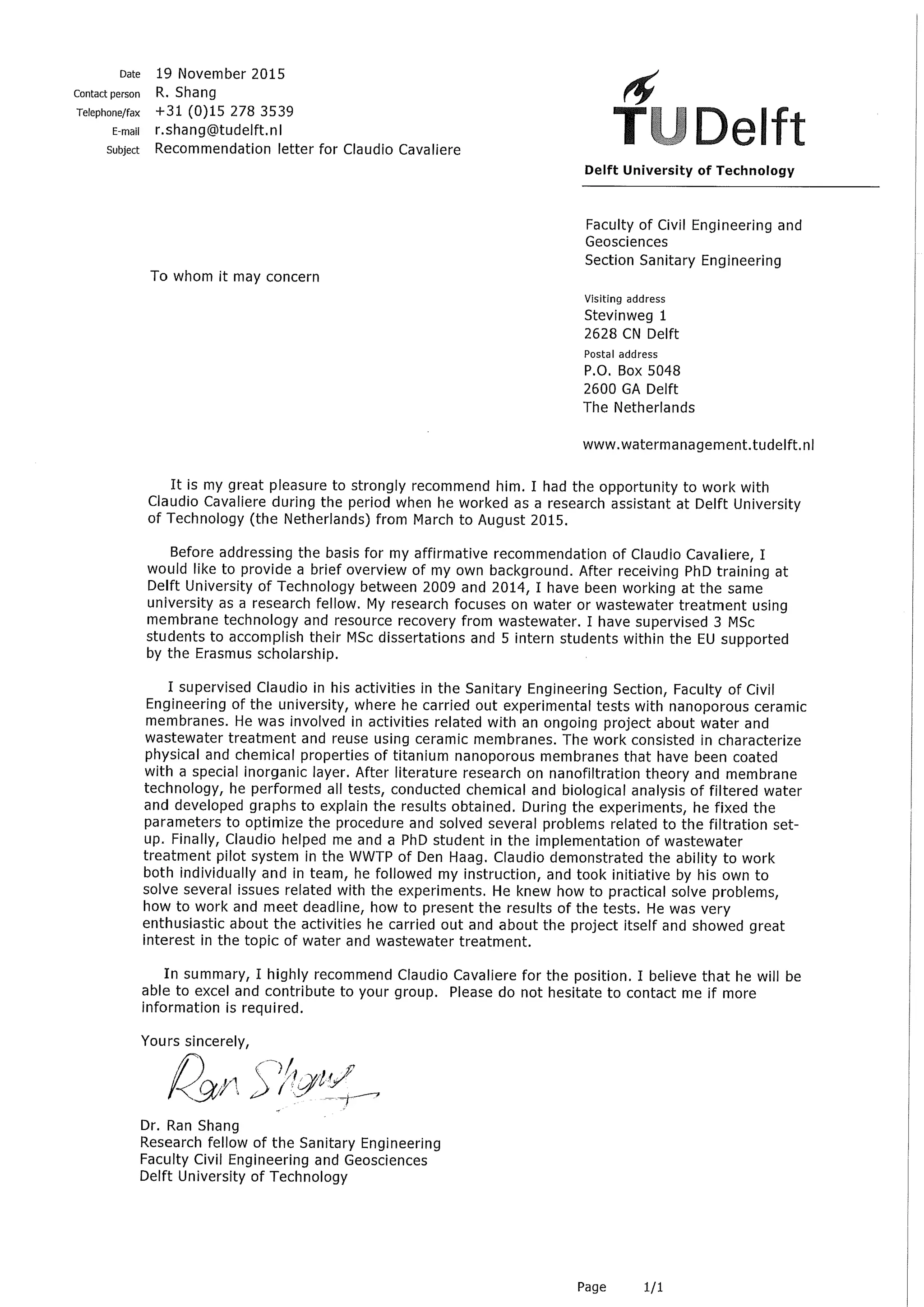 Reference letter Shang | PDF