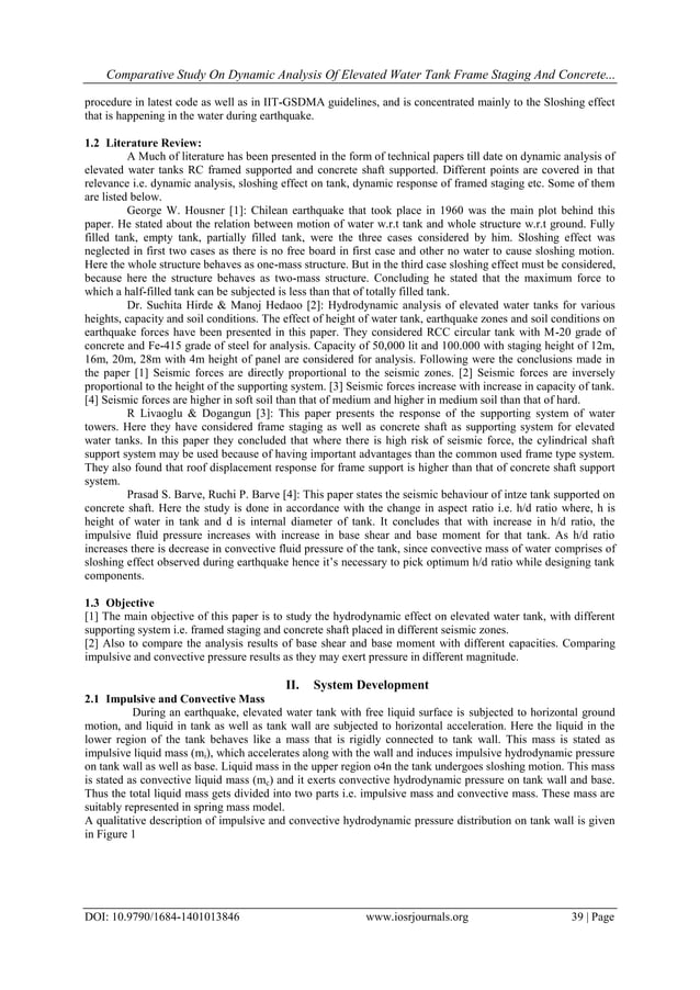 Comparative Study on Dynamic Analysis of Elevated Water Tank Frame ...