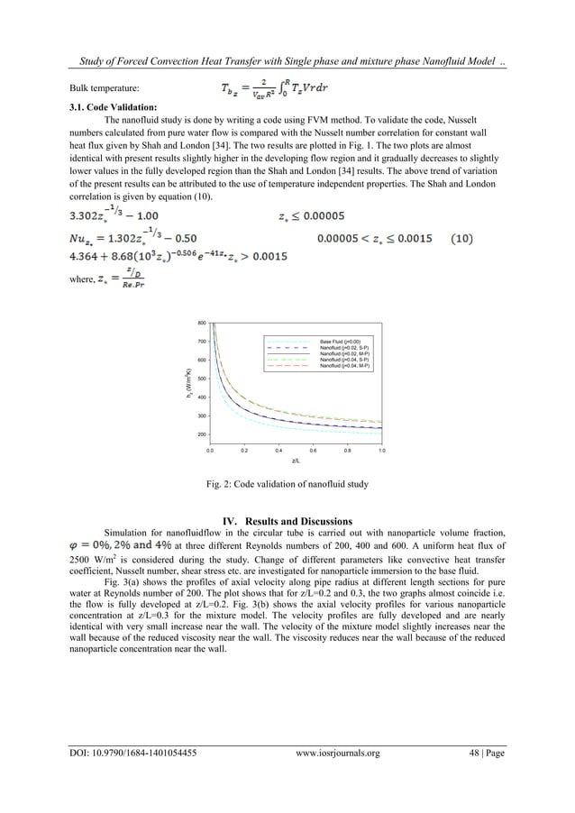 Study of Forced Convection Heat Transfer with Single phase and mixture phase Nanofluid Model at ...