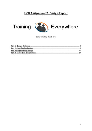 UCD Assignment 2 – Final Report – Training Everywhere | PDF