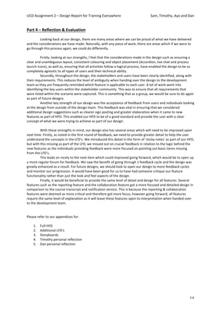 UCD Assignment 2 – Final Report – Training Everywhere | PDF