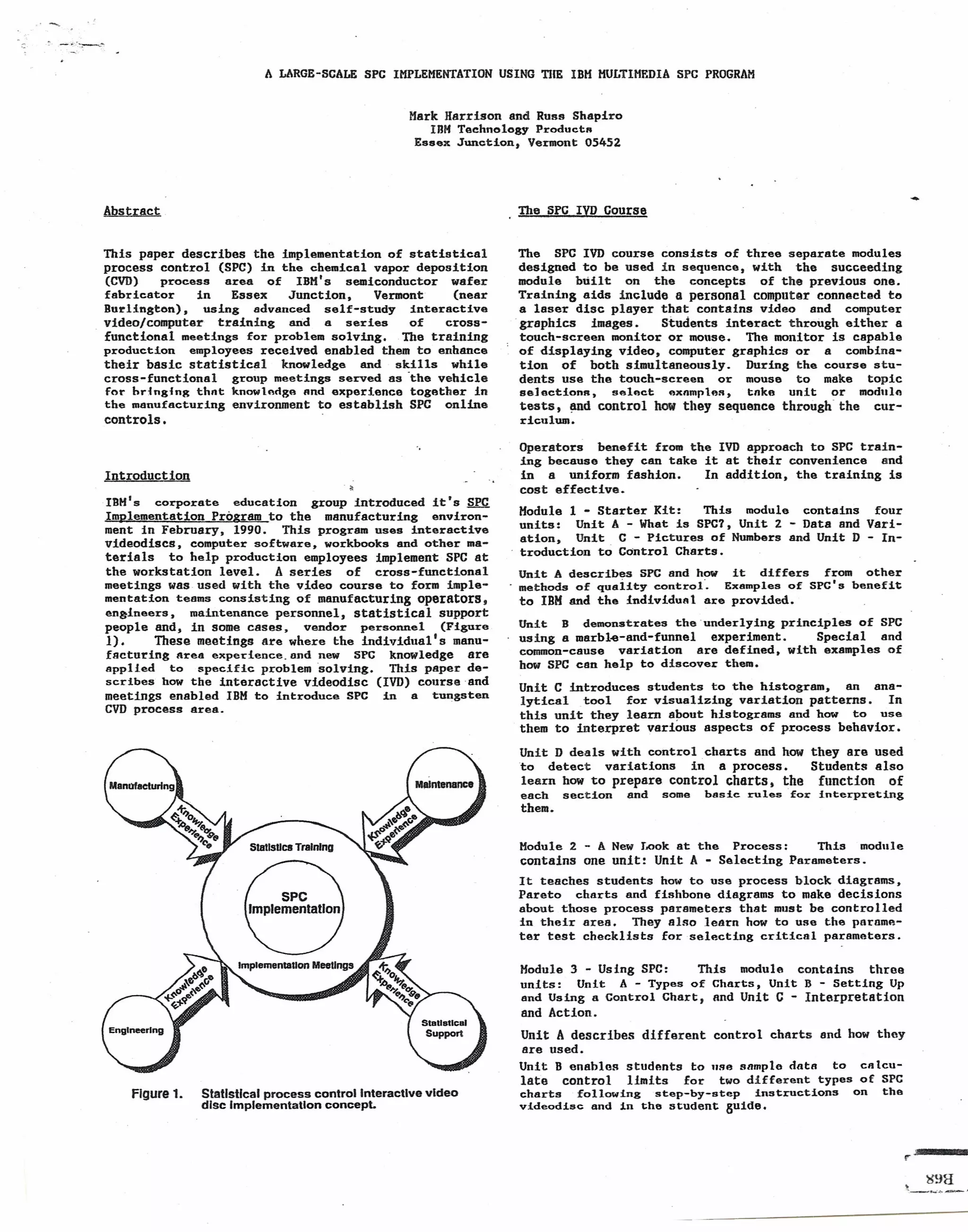 SPC Implementation - Mark Harrison | PDF