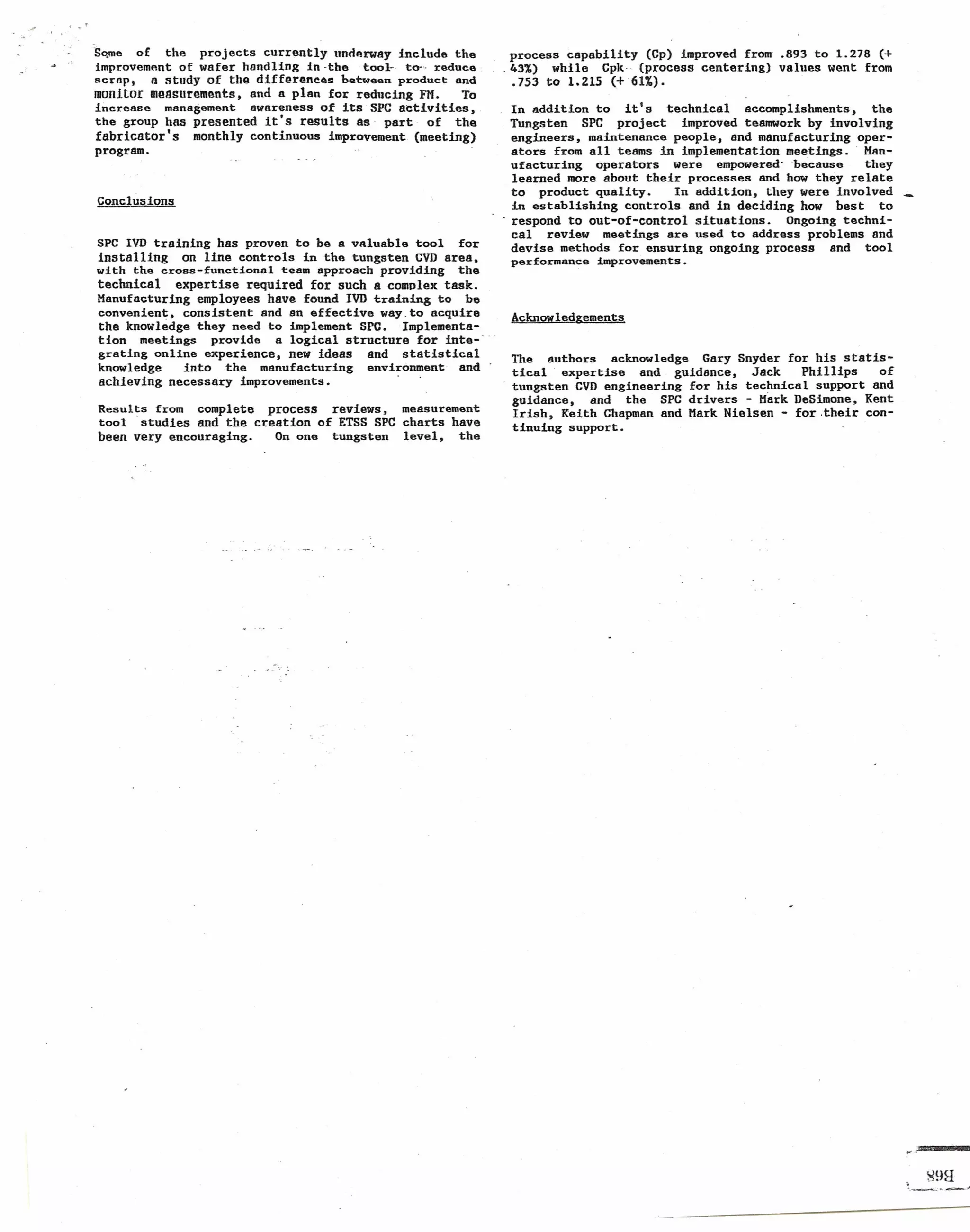 SPC Implementation - Mark Harrison | PDF