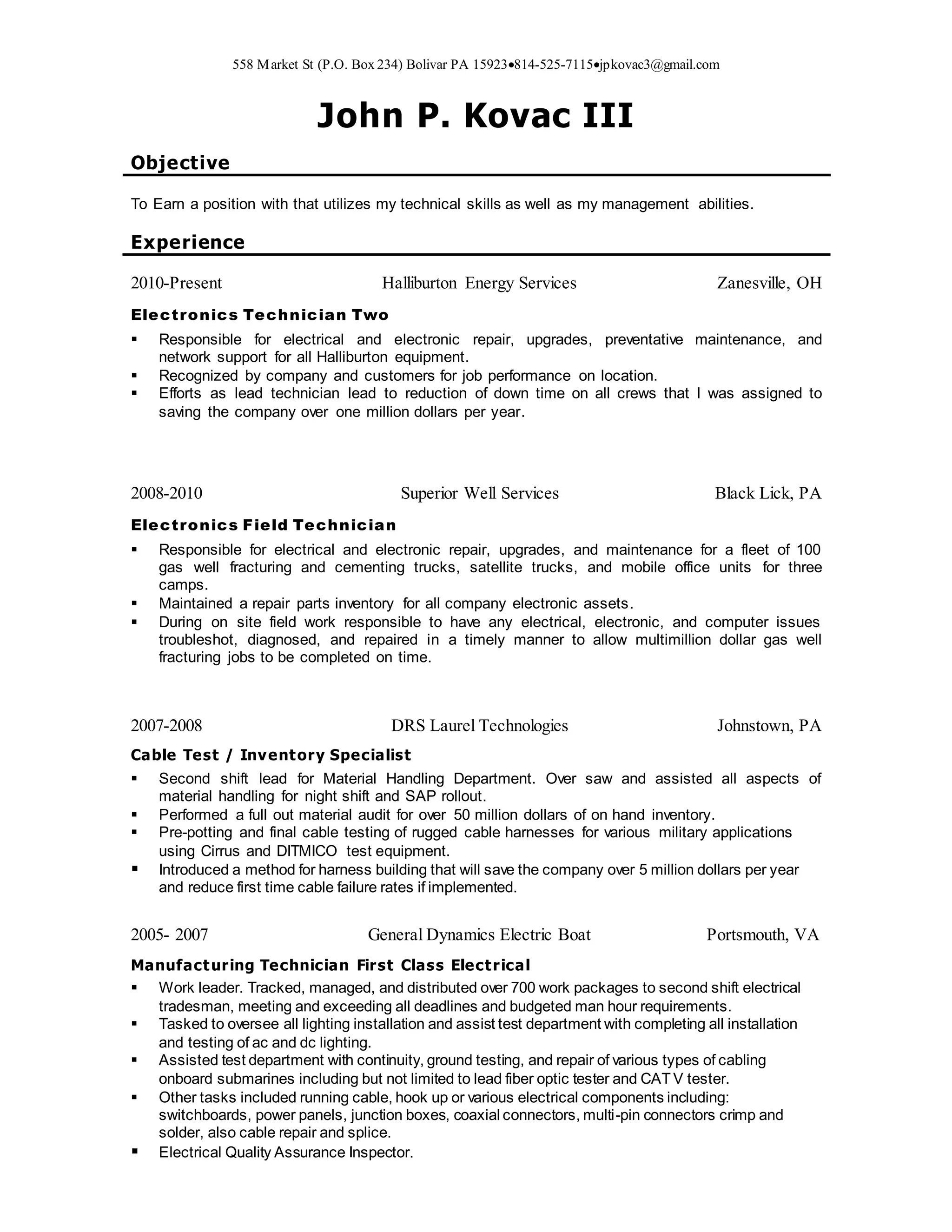 johnkovacresume | PDF