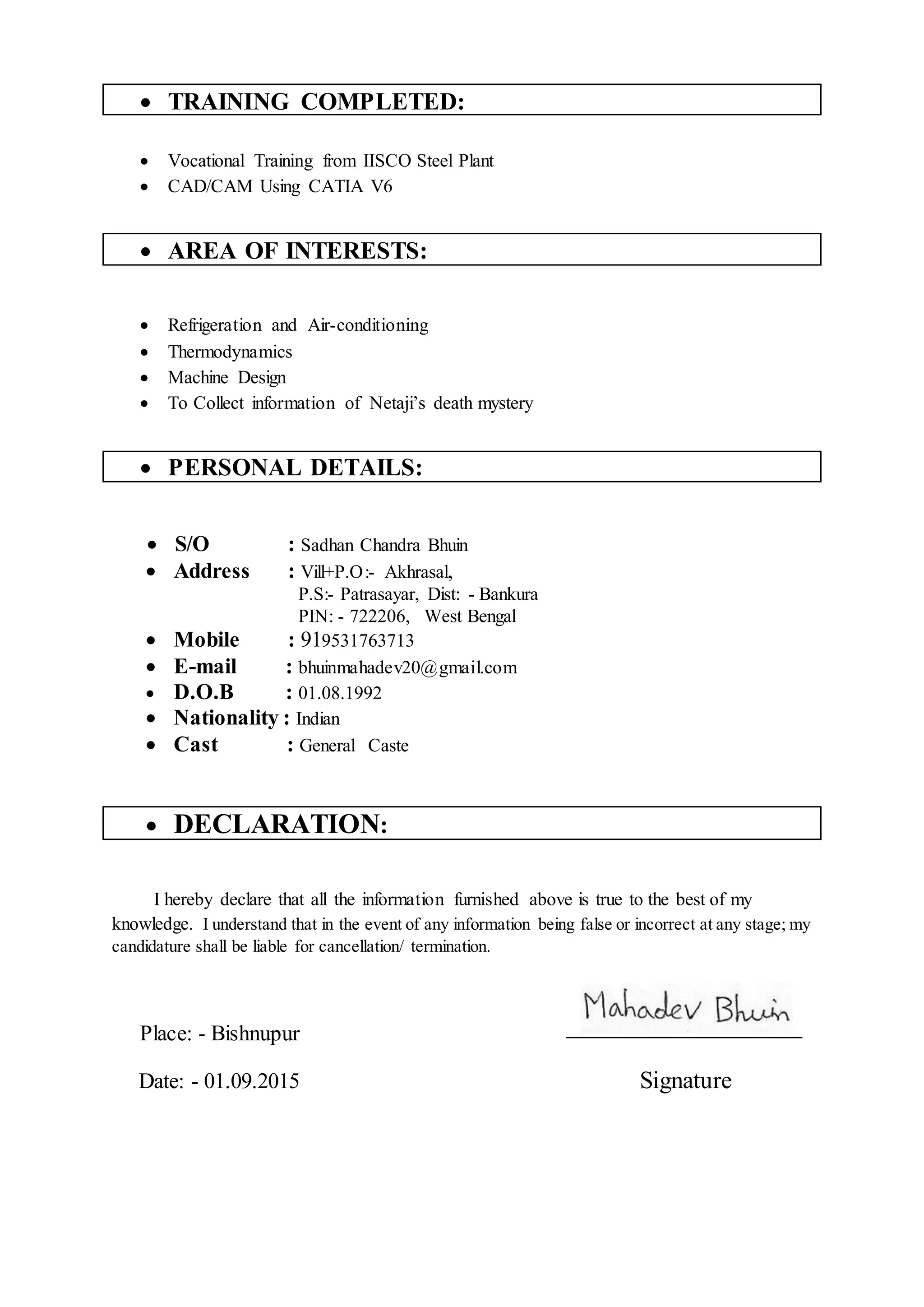 Resume new(mahadev) - Copy | DOCX | Education
