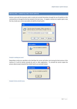 Delphi - Howto Services | PDF