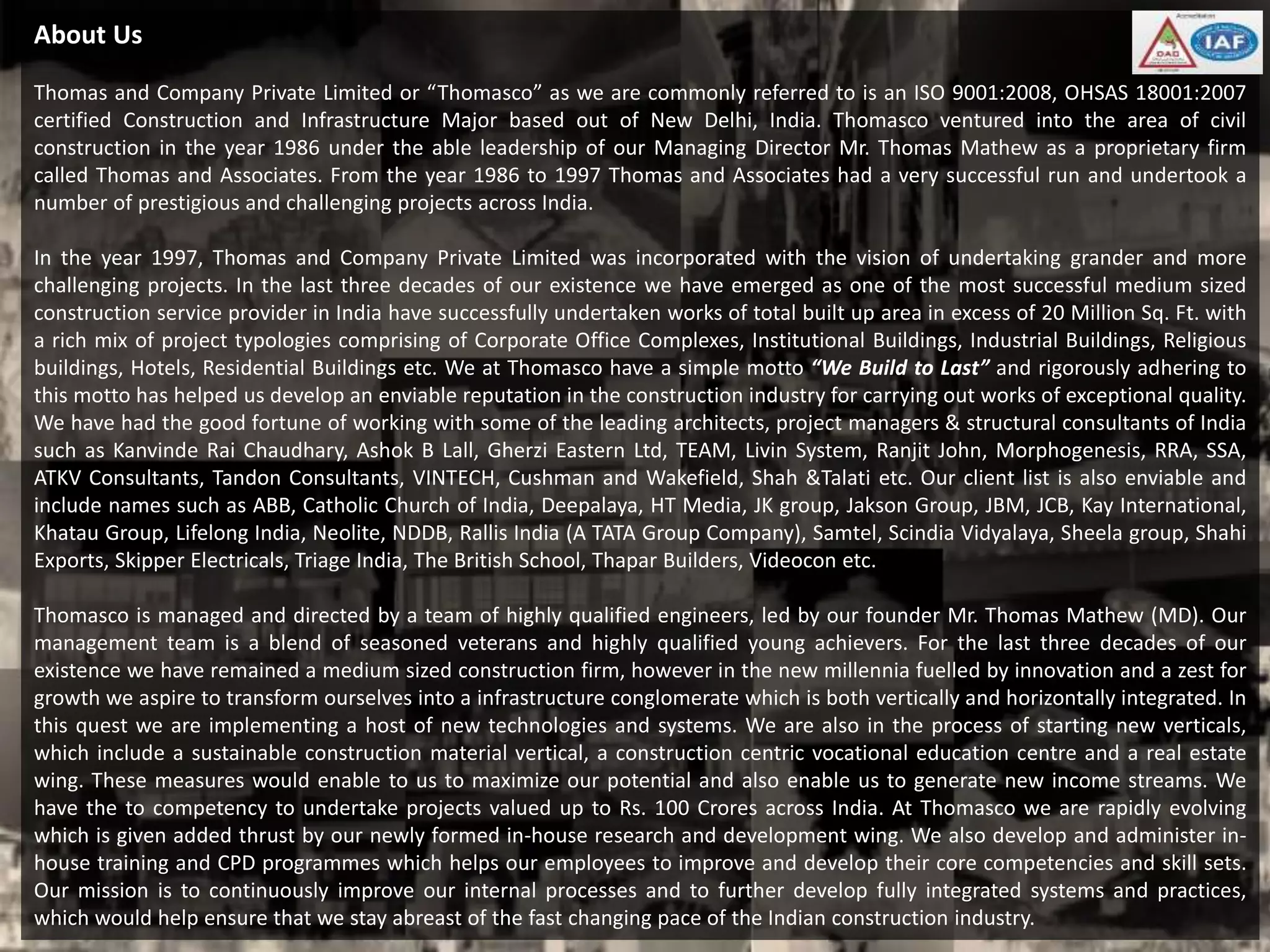 THOMASCO CAPABILITY PROFILE | PDF