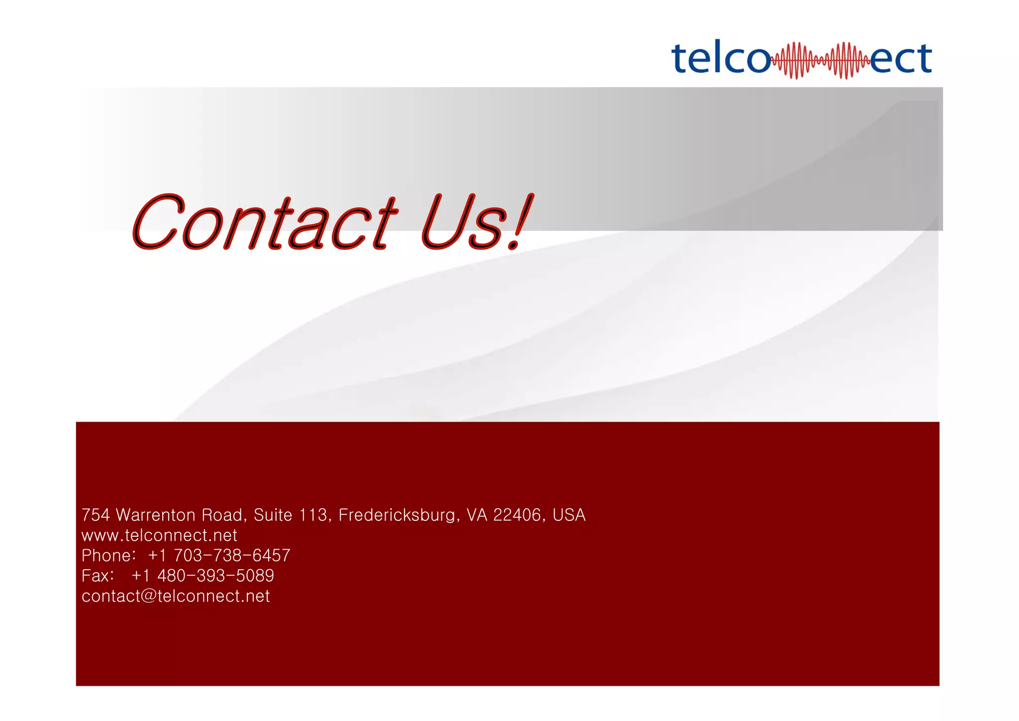Telconnect Presentation | PDF