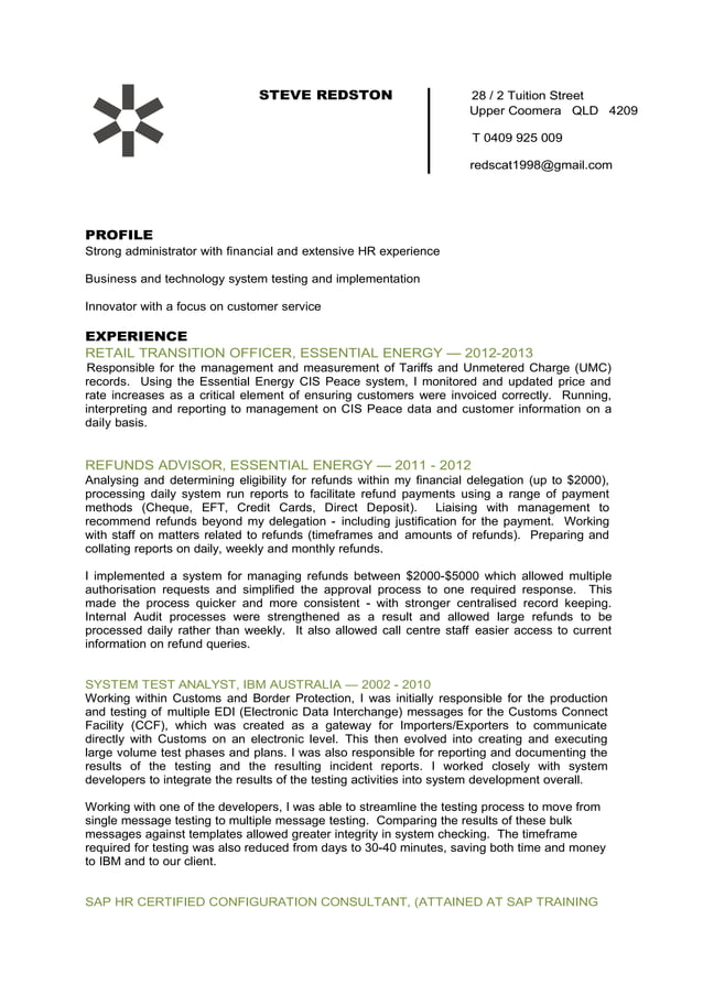 STEVE REDSTON Resume | PDF | Free Download