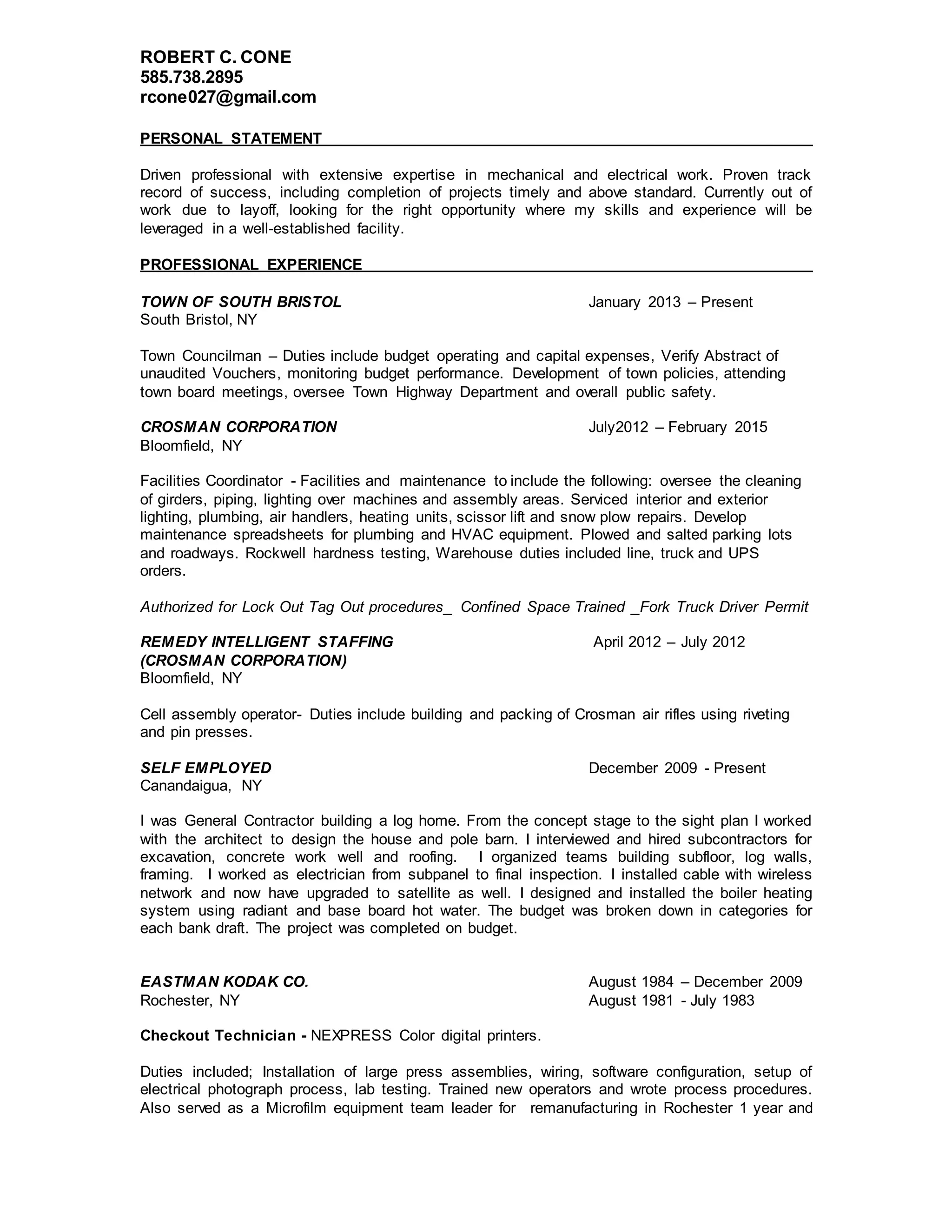 Cone, Robert_Resume_3_15_15 | DOCX