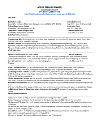 ABDUR REHMAN ANWAR | PDF