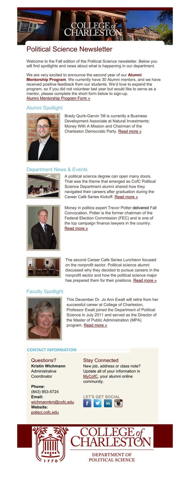 Political Science Newsletter - Fall 2016 | PDF | Education