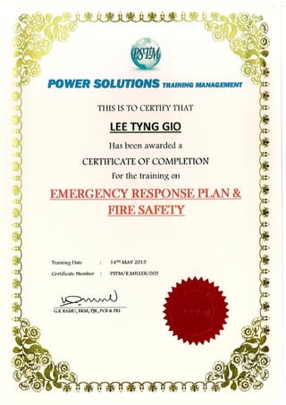 Gio certificates | PDF