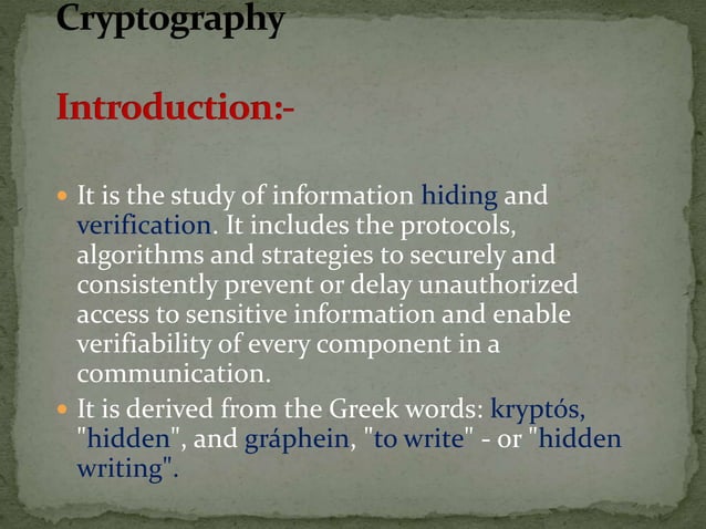 F16 cs61 cryptography | PPT