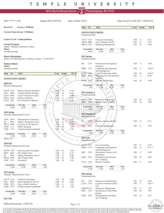 TU E-Transcript (Official) Undergraduate (C) | PDF