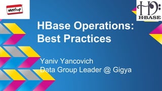 HBase operations