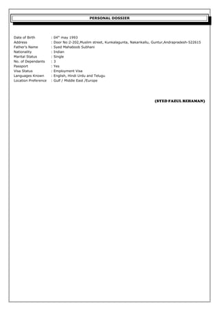 FAZUL REHAMAN1 | DOC | Business Administration | Business