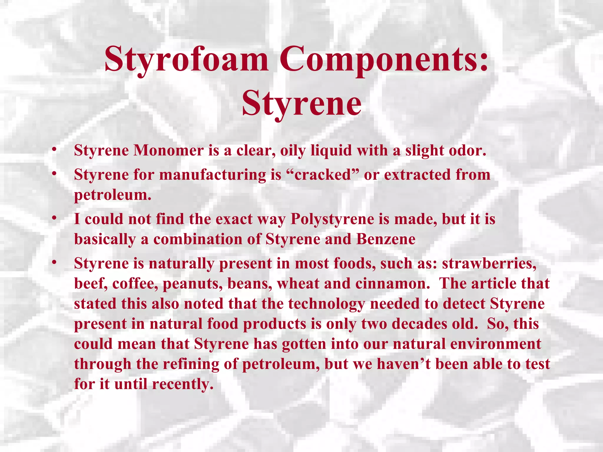 The Life Cycle of Styrofoam | PPT