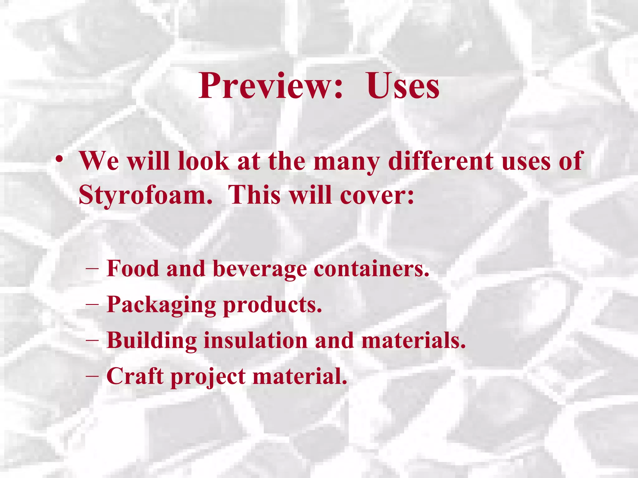 The Life Cycle of Styrofoam | PPT