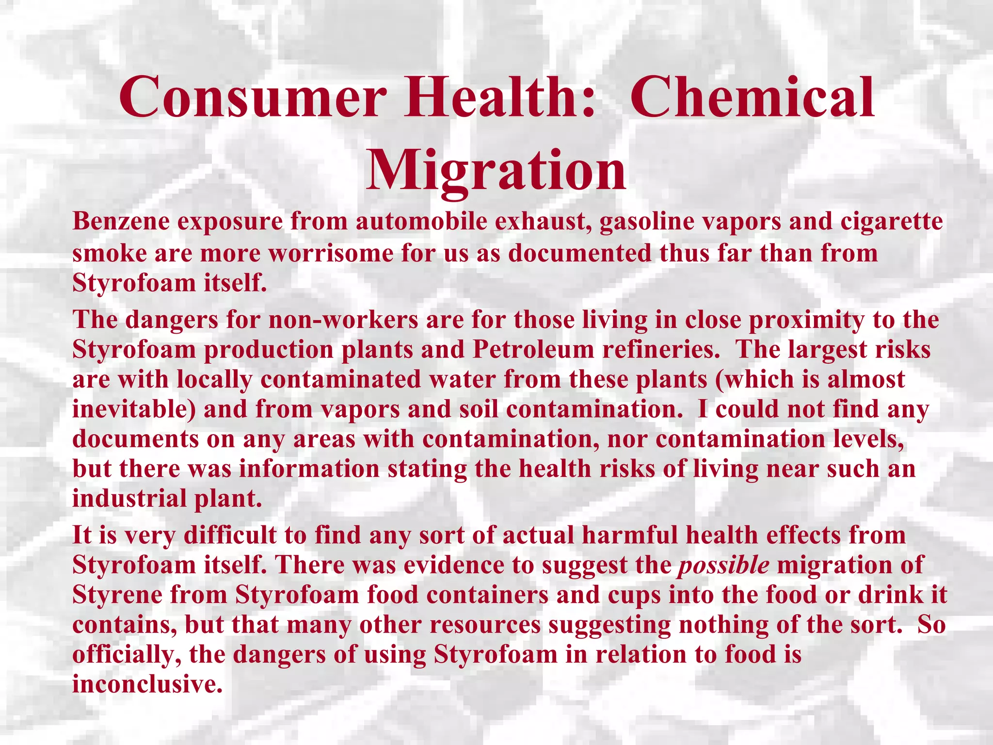 The Life Cycle of Styrofoam | PPT