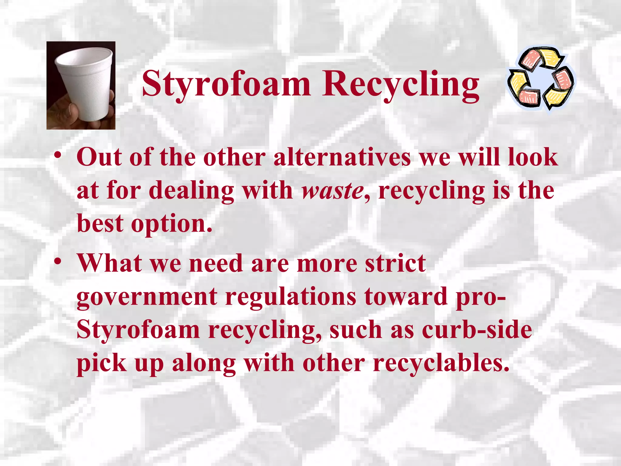 The Life Cycle of Styrofoam | PPT
