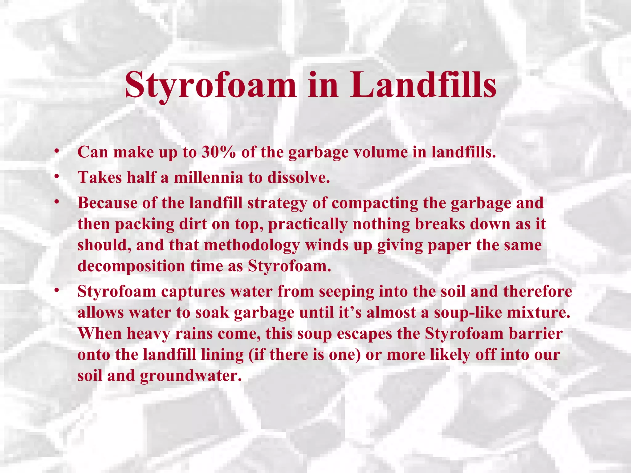 The Life Cycle of Styrofoam | PPT