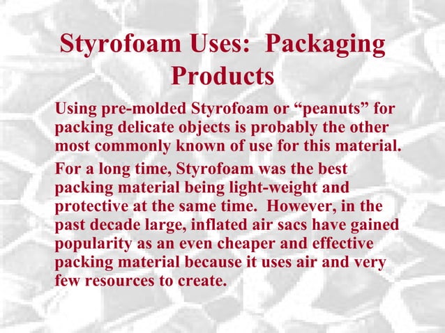 The Life Cycle of Styrofoam | PPT