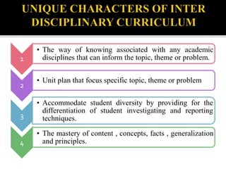 Life Oriented Curriculum And Interdisciplinary Curriculum | PPTX