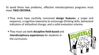 interdisciplinarycurriculum | PPTX