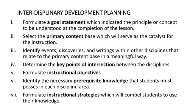 interdisciplinarycurriculum | PPTX | Educational Assessment | Education