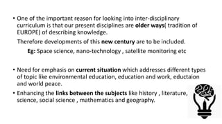 interdisciplinarycurriculum | PPTX
