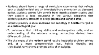 interdisciplinarycurriculum | PPTX