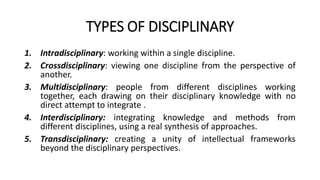 interdisciplinarycurriculum | PPTX