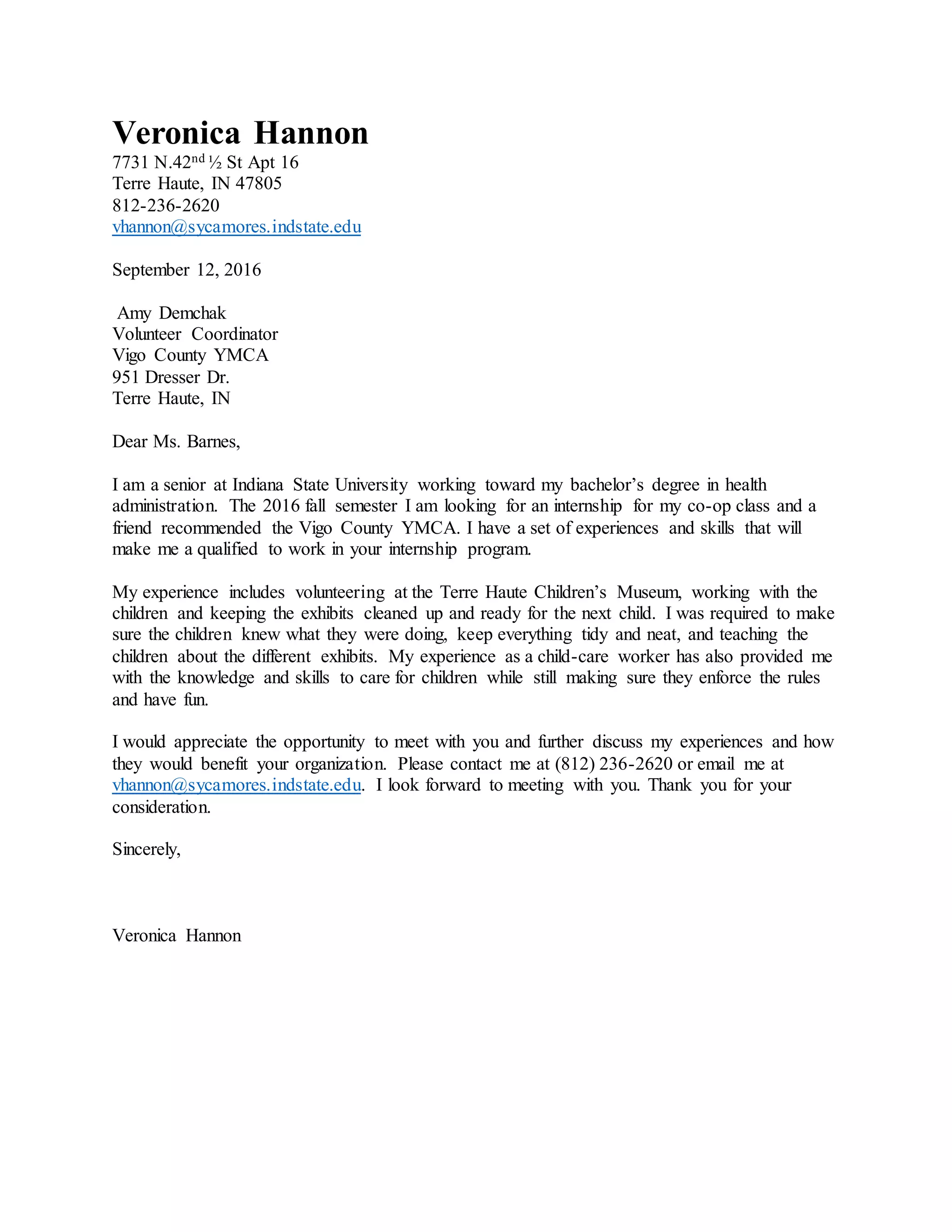 Cover Letter | DOCX | Undergraduate Education | College Education