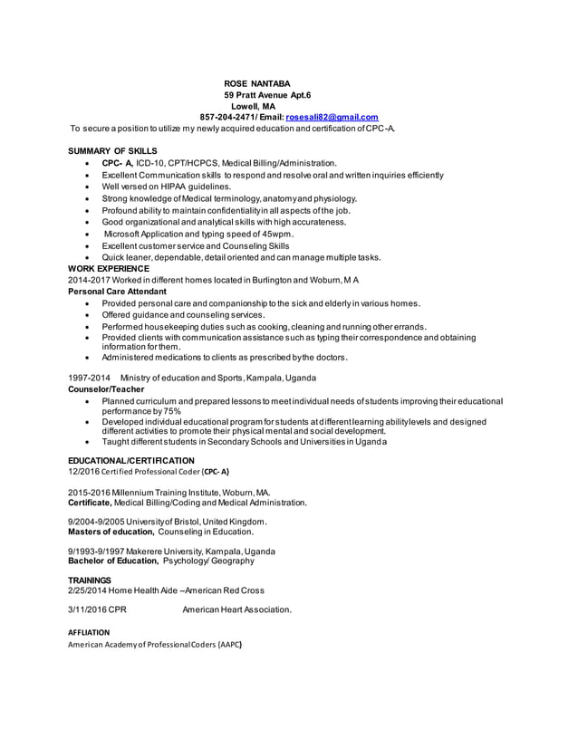 Resume for jobs | DOCX | Education