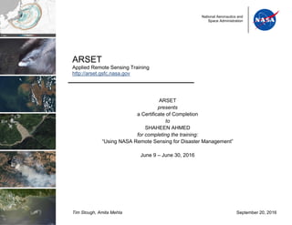 certificate disaster_SHAHEEN AHMED | PDF
