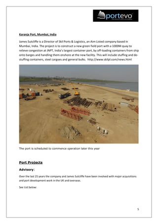 Port Evo. Port experience doc.2016