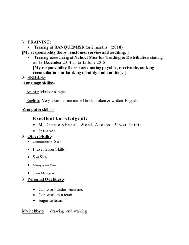 Sara Mohamed Hanafy ..CV-1 | PDF