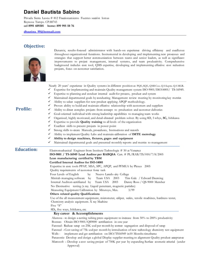 Daniel Bautista rev2 | PDF