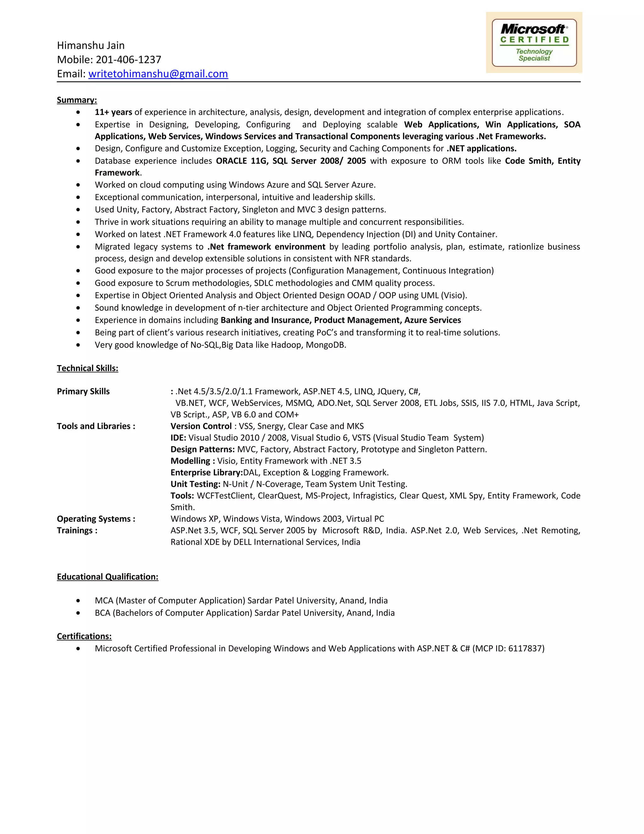 Himanshu_Resume | DOC