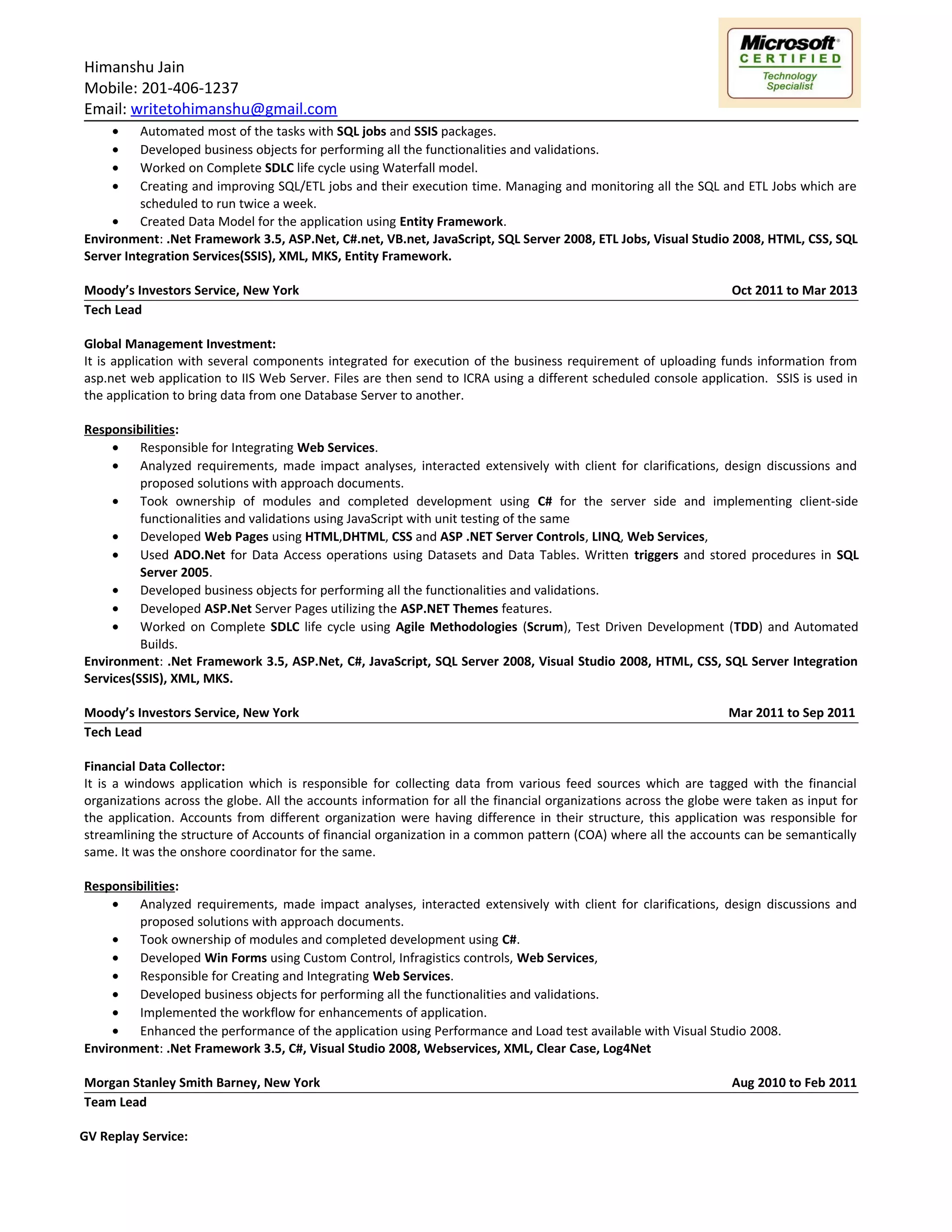 Himanshu_Resume | DOC